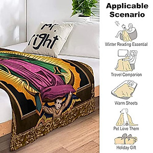 Catholic Blankets Gifts, 40"x50" Blanket Throw, Soft Lightweight Cozy Fleece Our Lady of Guadalupe Virgin Mary Bed Sofa Plush for Women