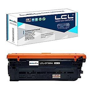 LCL Remanufactured Toner Cartridge Replacement for HP 508A CF360A M552dn M553dn M553n M553x (1-Pack Black)