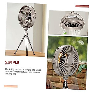 UKCOCO 1 Set Fan Small Fan Vintage Table Fan Table Stand Fan Rechargeable Fan Small Battery Fan Small Portable Fan Office Table Fan Table Cooling Fan Lovely Desk Fan Plastic Grey Office