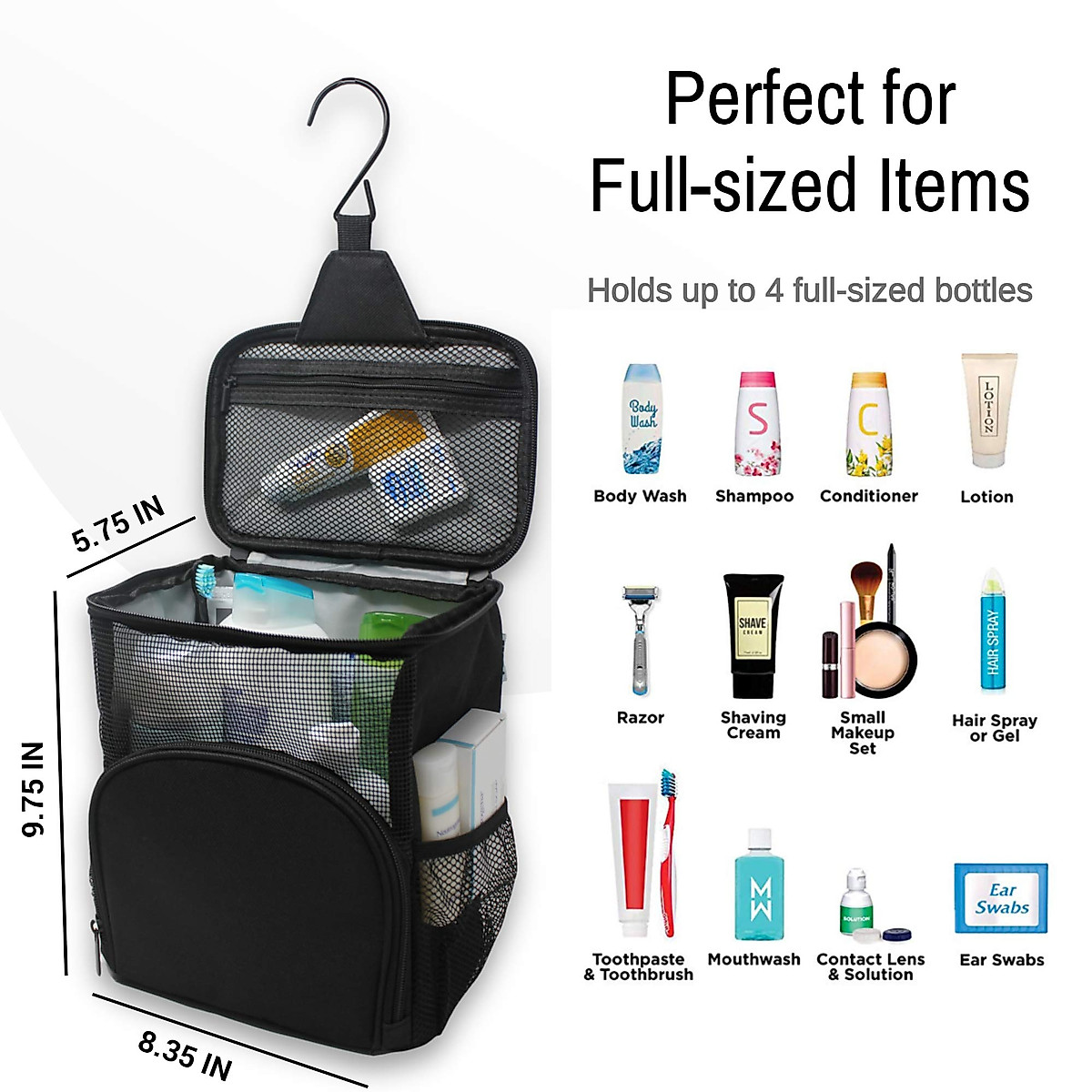 TERRA HOME Dorm Room Essentials - Portable Shower Caddy and Ramen Bowl Set with Chopsticks and Spoons - Gift for Dorm Living