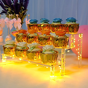 3 Tier Shelf Cake Pop Stand (Yellow) + 5 Tier Premium Cupcake Holder (Yellow)