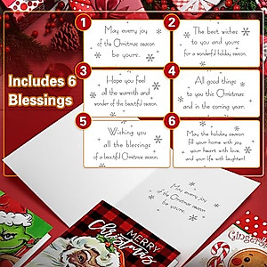 Auirre Christmas Cards Set-36 Pack Merry Christmas Greeting Cards Boxed Envelopes and Stickers for Sealing, 18 Assorted Designs Bulk Blank Cards Holiday Cards for Xmas 2025 New Years 5x7 Inch