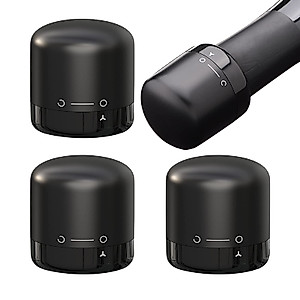 3 Pack Wine Bottle Stopper, Wine Bottle Stopper Reusable Plastic & Silicone Set, Efficient Sealed Storage, Wine Supplies Gift for Friends, Family & Party.