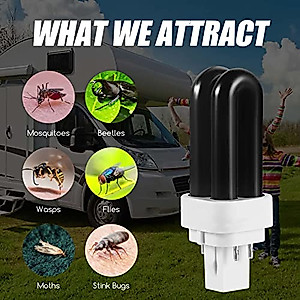 4 Pack Bug Zapper Replacement Bulbs 41050 Mosquito Zapper Bulbs for DynaTrap DT1050 DT1100 DT1250, 1/2 Acre Trap Replacement Light Bulb Mosquito Killer Lamp