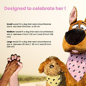 TPC Heart Series Girl Dog Bandana | 3 Pack | Double Stitched Soft Satin Fabric | Adjustable Fit | 3 Different Sizes | Machine Washable Dog Scarf and Bibs (Small)