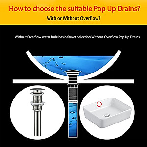 SWHYGER Pop Up Drain Assembly Brushed Nickel,Bathroom Sink Drain with Removable Brass Strainer Basket Without Overflow Vessel Basin Sink Drain Stopper,83606BN.