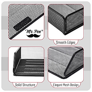 Mr. Pen Mesh Desk Organizer - Single Tray with Letter Tray, File Holder for Desk Paper Management