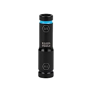 Klein Tools 66077 Impact Driver Flip Socket, 7/16- and 3/8-Inch Sizes, Use with Klein Tools Compact Impact Wrenches BAT20CW, BAT20CW1