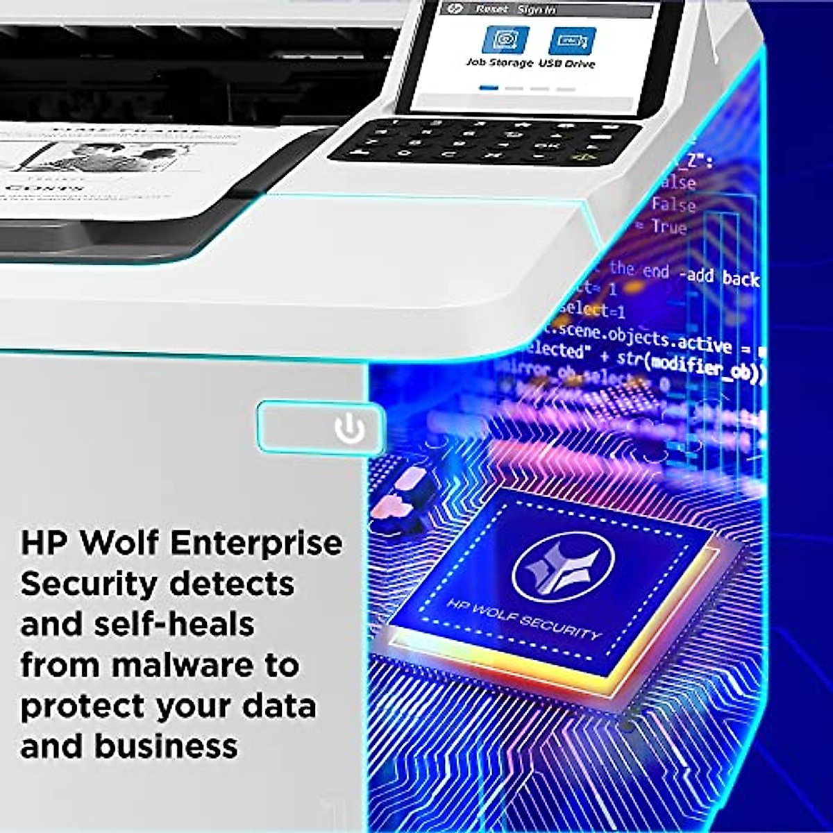 HP LaserJet Enterprise M406dn Monochrome Printer with built-in Ethernet & 2-sided printing (3PZ15A)