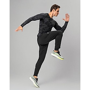 G Gradual Men's Sweatpants with Zipper Pockets Athletic Pants Traning Track Pants Joggers for Men Soccer, Running, Workout(Black,M)