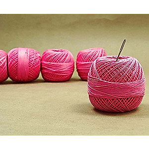 S2J Lot of 10 Pcs Cotton Crochet Anchor Fashion Embroidery Thread Occhi Yarn Ball