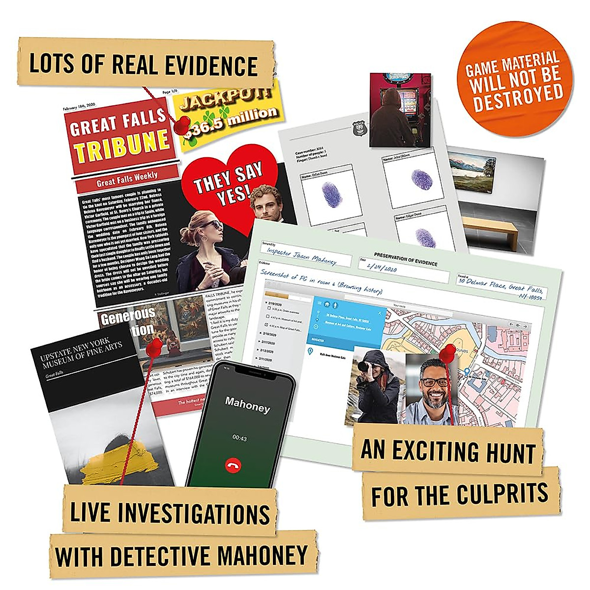 Hidden Games Crime Scene - The Midnight Crown - USA - Realistic Crime Scene Game, exciting Detective Game, Murder Mystery Game