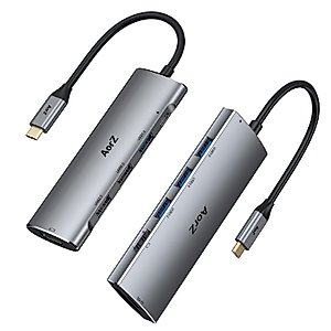 USB C Hub, USB Hub to HDMI Multiport AorZ USB C Dongle Adapter 7 in 1 with 4K HDMI Output, USB-C Laptop Docking Station,5 in 1 Type C Adapter
