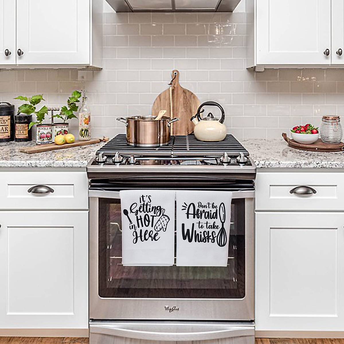 House Warming Gifts New Home,New Home Gifts for Home,House warming Gifts for Couples Women, HouseWarming Gift Kitchen Towels Engraved Board,Cooking Spoon,Coaster