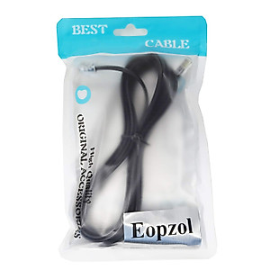Part Express EopZol 10ft Telephone Line Cord Cable Wire 6P4C RJ11 DSL Modem Fax Phone to Wall Black