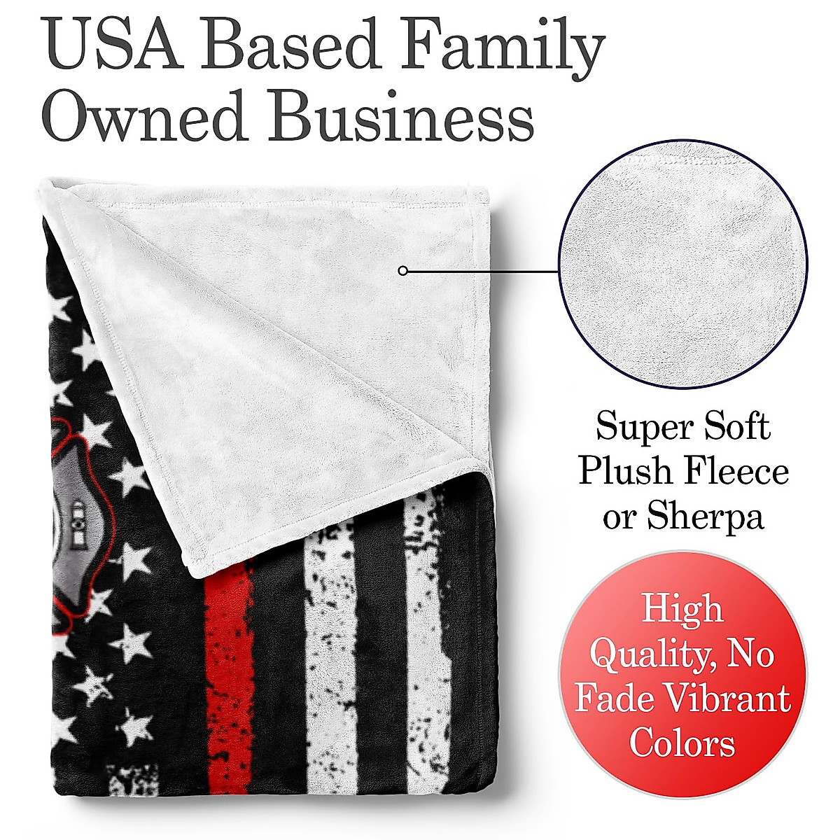 Cozy Custom Firefighter Blanket | Personalized Toddler Bed Throw | Fireman Bedroom Decor | Soft Plush Fleece Sofa Throw | Warm Living Room Couch Blankets | Customized Boy Birthday Gift | Sherpa 60x80