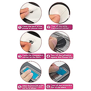 CACUAY Phone Ring Holder Finger Kickstand,Cell Phone Ring Holder 360° Rotation Cell Phone Ring Holder Stand Phone Finger Ring Cell Phone Stand Compatible with Most Smartphones (Black)