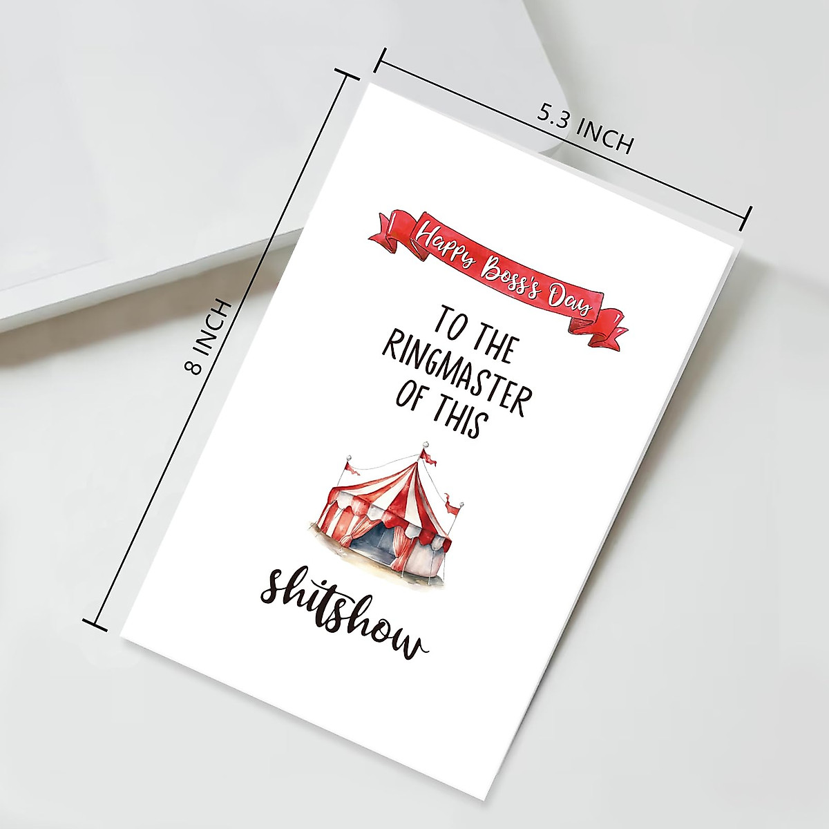 Ogeby Funny Boss’s Day Card Gifts for Boss Women Men, Cute Boss Day Card for Him Her, Boss Appreciation Card from Employee Staff, Ringmaster of This Shitshow