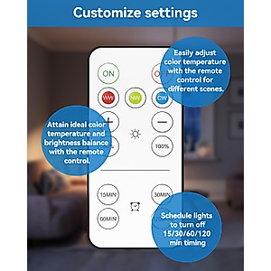 LUXKAZSAZZI WirelessGlow Rechargeable Light Bulbs with Remote, 3 Color Temperatures and Dimmable Battery Operated Light Bulbs, Touch Control + USB Rechargeable Battery Light Bulb, A19, 2 Pack