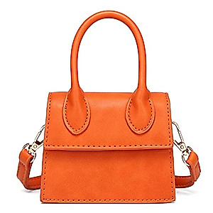 CATMICOO Mini Purse for Women, Trendy Mini Bags and Tiny Handbag with Crocodile Pattern (Orange)