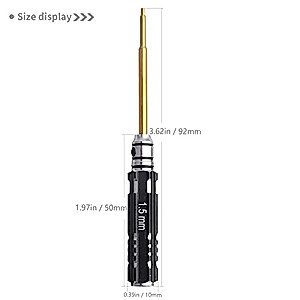 Hobbypark Mini RC Allen Wrench Set 0.9mm 1.27mm 1.5mm Hex Driver Screwdrivers & Wheel Nut Wrench for Axial SCX24 1/24 RC Crawler Car Tools