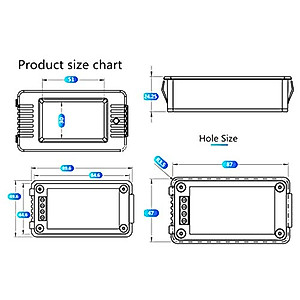 KNACRO AC Current Voltage Amperage Power Energy Panel Meter LCD Digital Display Ammeter Voltmeter Multimeter Current CT AC 80-260V 100A