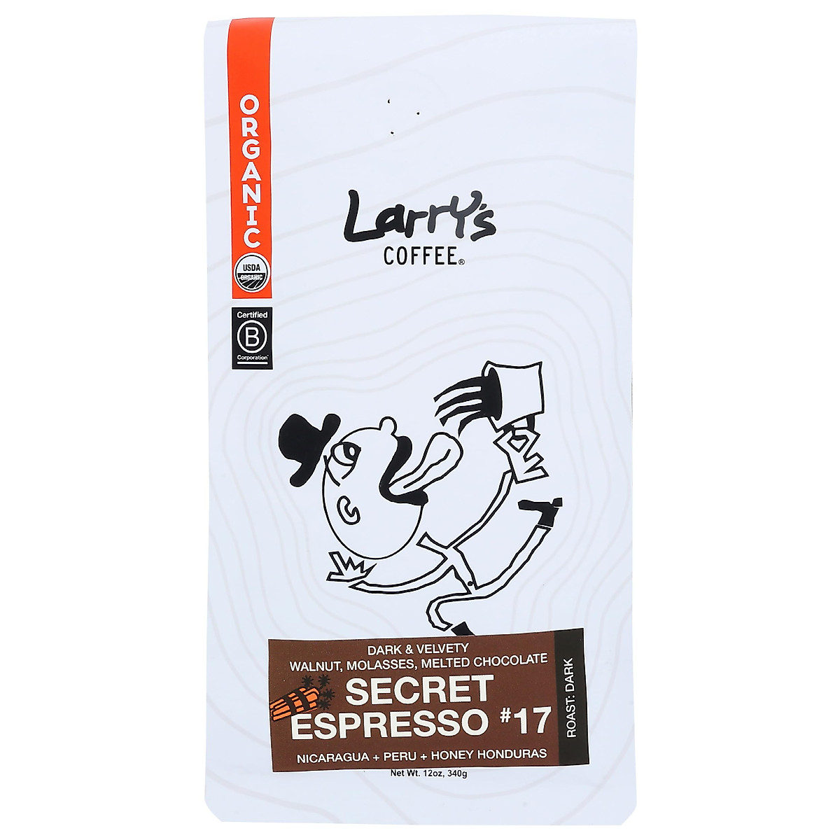 Larry's Beans, Coffee Espresso 17 Organic, 12 Ounce (Packaging May Vary)