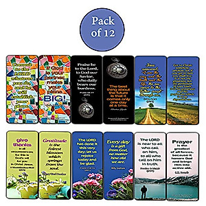 Encouraging Christian Quotes About Life and God (12 Pack) - Collection of Inspiring and Motivational Bible Verses and Motivational Authors