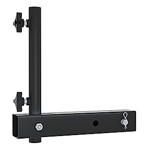 ERYTLLY Hitch Flag Pole Holder, Flag Pole for Truck Jeep SUV Rv Pickup Car Trailer Camper Trailer Universal for Standard Hitch Truck Flag Mount with Anti-Wobble Screw (Black)