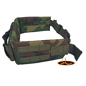 A.L.I.C.E Kidney Belt and Alice Kidney pad with Strap and attaching Belt LC-2 Kidney pad/A.L.I.C.E Kidney pad/A.LI.C.E Pack/Tactical Belt(Woodland camo), SMALL - xlarge
