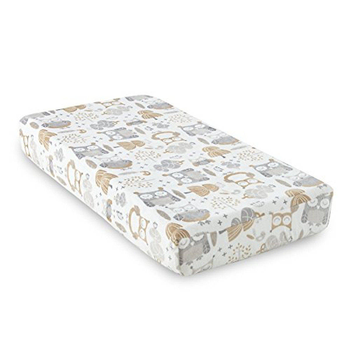 Levtex Home Baby Night Owl Changing Pad Cover, Taupe