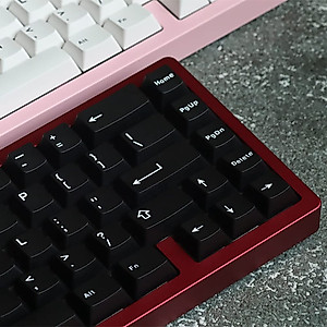 Gliging Doubleshot Keycaps 60 Percent, Minimalist Style Black 125 Keys Keycaps Set, Cherry Profile Custom Keycap for 60/61/65/75/87% Cherry MX Mechanical Gaming Keyboard