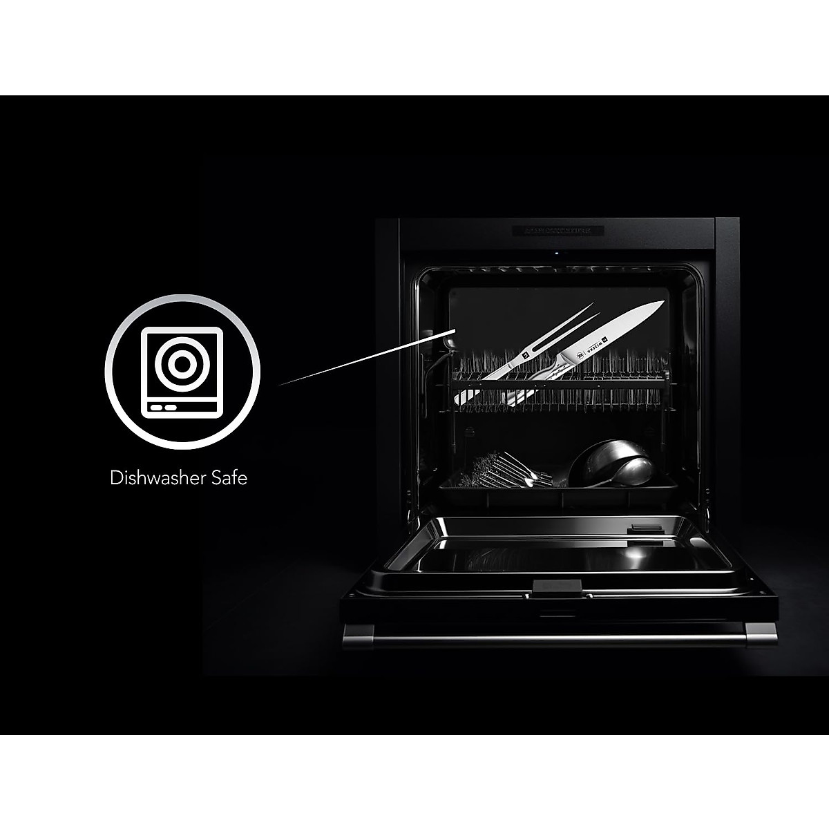 WIZEKA Turkey Carving Knife Set 2-Piece, 8-inch Carving Knife and Fork Set, Ultra-Sharp German Stainless Steel Kitchen Knife for Meat, BBQ, Carving Set with Gift Box for Thanksgiving, Jaguar Series