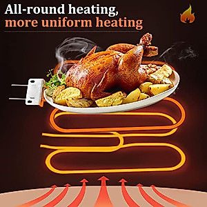 Sienson BBQ Grill Heating Element Replacement Part for Weber 80342, 80343, 65620, Q140, Q1400 Grills,Electric Smoker and Grill Heating Element,120 Volts 1500 Watts Heating Element Replacement Part