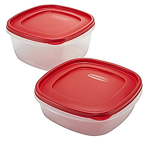 Rubbermaid Easy Find Lids Food Storage Container, 4-Piece Set, Red (1787251)