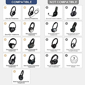 Aurivor Replacement Ear-Pads for Bose Quiet-Comfort QC 35 (ii) 25 15 2 Headphones, Upgraded Cushion for QC35 (ii) QC25 QC15 QC2 SoundTrue/SoundLink AE2/AE2i/AE2w Around-Ear Headphones (MidnightBlue)