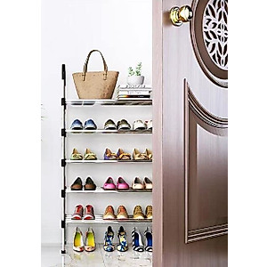 5 Tiers Antirust Stainless Steel Stand Shoe Racks Kids Organizers