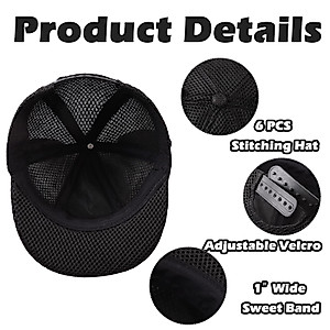 JANGANNSA Baby Mesh Cap Toddler Kids Sun Hat Mouse Ears Cute Cartoon Caps Summer (1-3Y,Black)