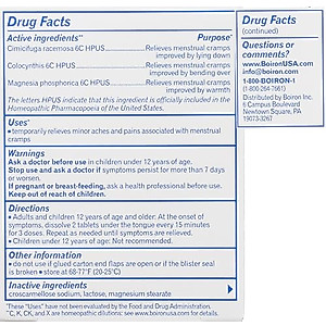 Boiron Cyclease Cramp Tablets, 60 CT