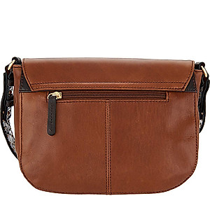 Tignanello Item Saddle Cross Body W/RFID Protection, Rust/Brown