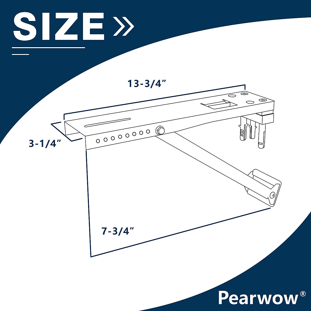 Pearwow Window Air Conditioner Support Bracket, 85 lbs Light Duty Air Conditioner Support Bracket,Universal Window AC Bracket,Designed for AC Unit 5,000 to 10,000 BTU