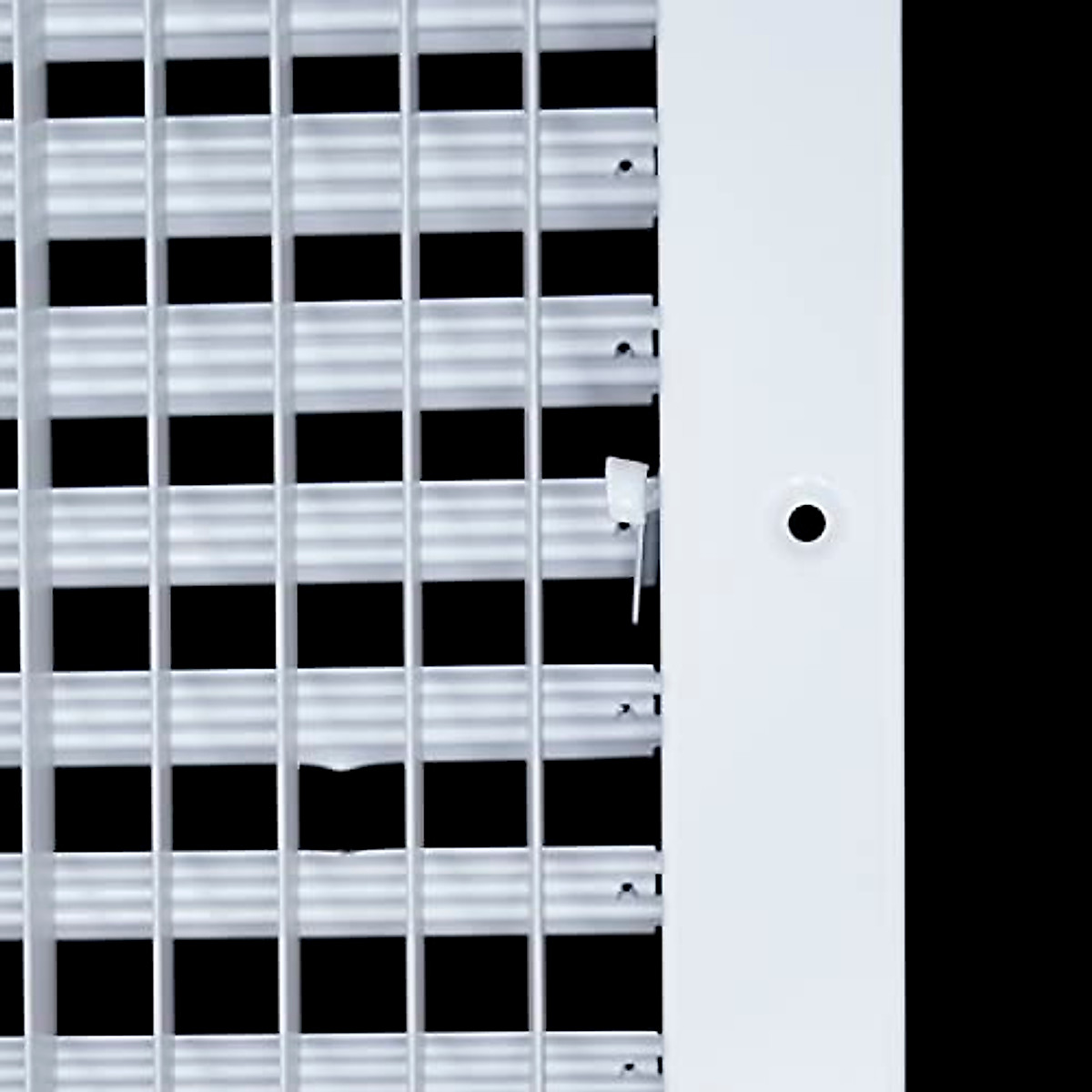 Fits 24" x 8" Duct Opening Steel Adjustable Air Supply Grille by Handua | Register Vent Cover Grill for Sidewall and Ceiling | White | Outer Dimensions: 25.75" X 9.75"