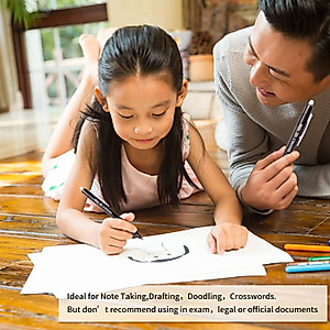 Vitoler 10 Pack Erasable Gel Pens, 0.7 mm Fine Point Retractable Pens, Black Ink Erasable Pens for Completing Sudoku and Crossword Puzzles