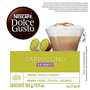 Nescafe Dolce Gusto Pods, Skinny Cappuccino, 16 Count (Pack of 3)