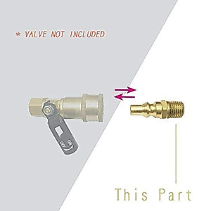 NIGO Industrial Co. Propane/Nature Gas 1/4 Inch Quick Connect/Disconnect Full Flow Plug, Male NPT Thread Adapter (100% Solid Brass)