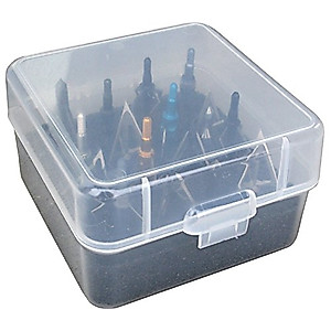 MTM BH16 Broadhead Box Broadhead Box - Holds 16 fixed or Mech. USA Made, Clear