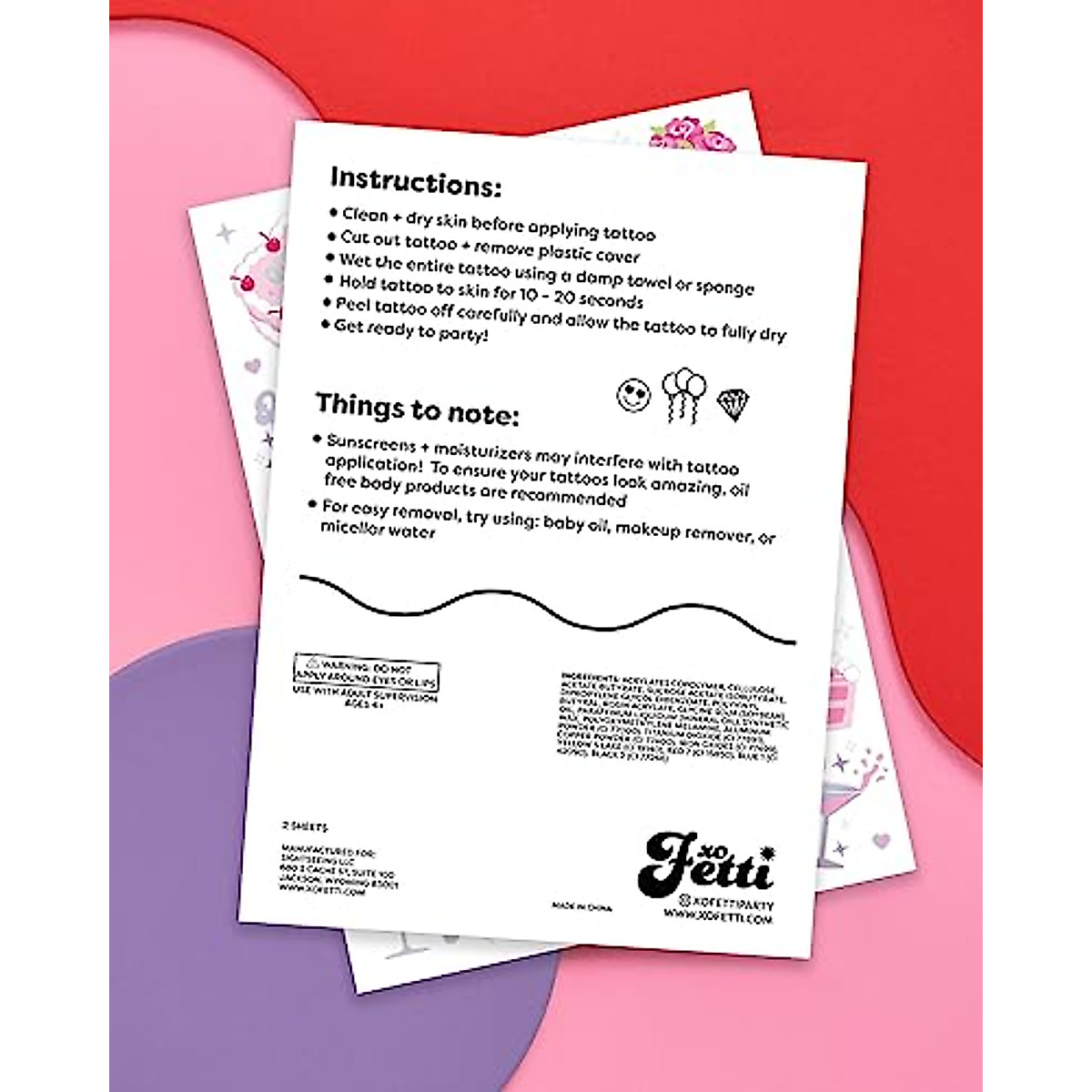 xo, Fetti Elder Millennial Birthday Temporary Tattoos - 44 iridescent styles | Birthday Party Decorations, Fun Birthday Girl Party Favors, HBD, Older Wiser Hotter, 20s, 30s