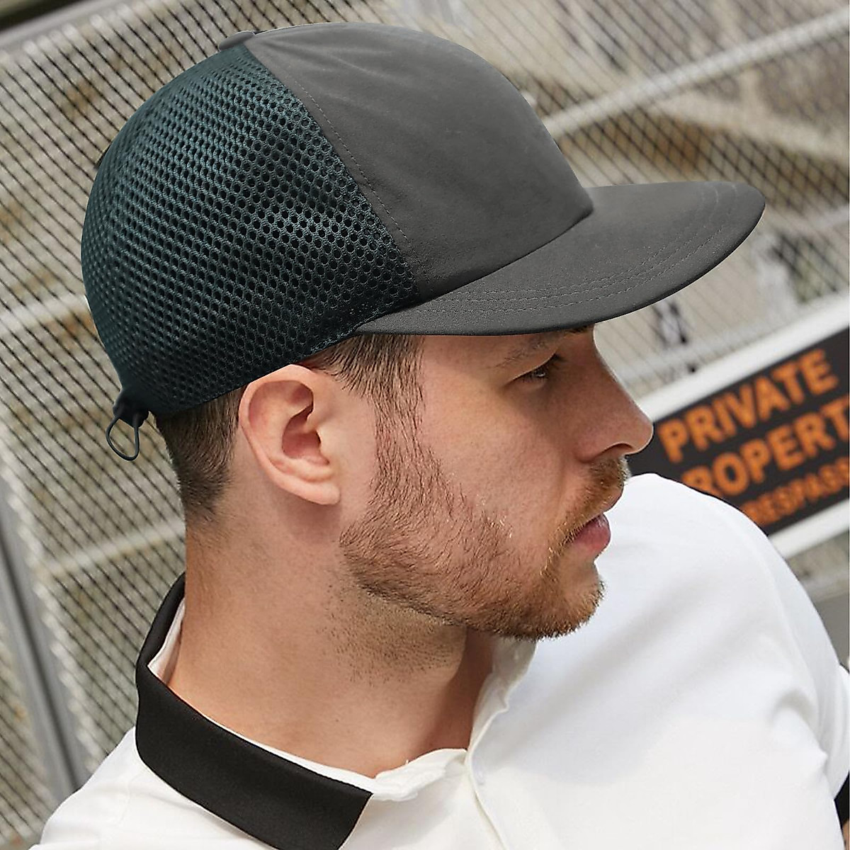 Clakllie Mesh Back Hat for Women Flat Brim Baseball Cap Men Ultra Thin Trucker Hats Outdoor Snapback Dad Hat Fitted Hats,Grey