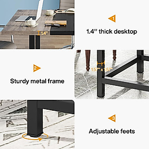 Tribesigns Square Dining Table for 4 People, Farmhouse 39.4"x 39.4"x29.5 “ inches Wooden Kitchen Table, Farmhouse 2 Person Dinning Table for Dinning Room &Small Space