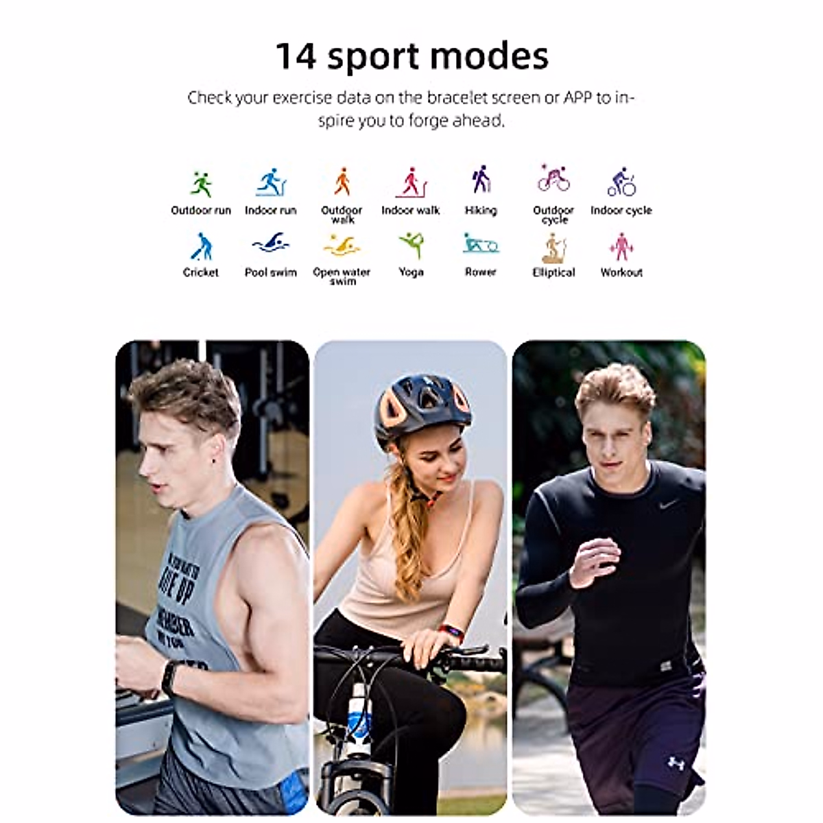 OCTANDRA Pulse VeryFit Fitness Tracker Alexa Built-in Heart Rate SpO2 Blood Oxygen Saturation Sleep Monitor Step Counter Running Pedometer 5ATM Waterproof Smart Watch for Men Women (GT Band) (Black)